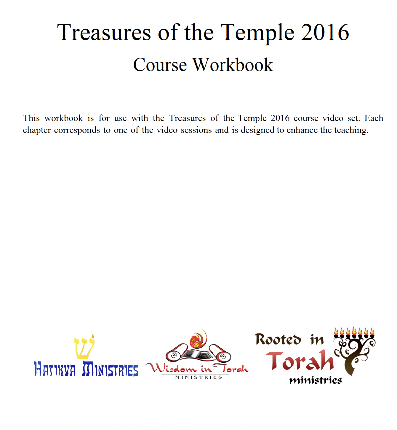 Treasures of the Temple 101 Workbook - Wisdom In Torah Ministries ...